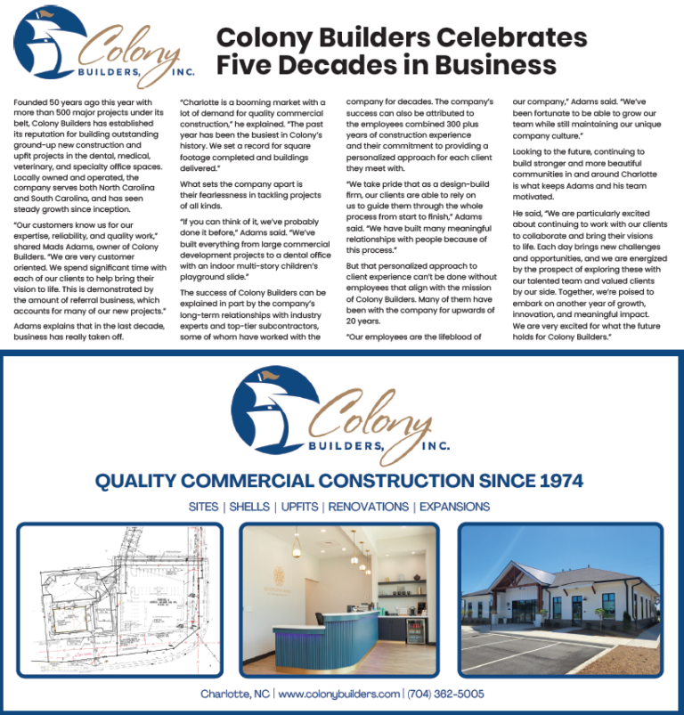 Colony Builders, Inc. – Quality Commercial Construction since 1974
